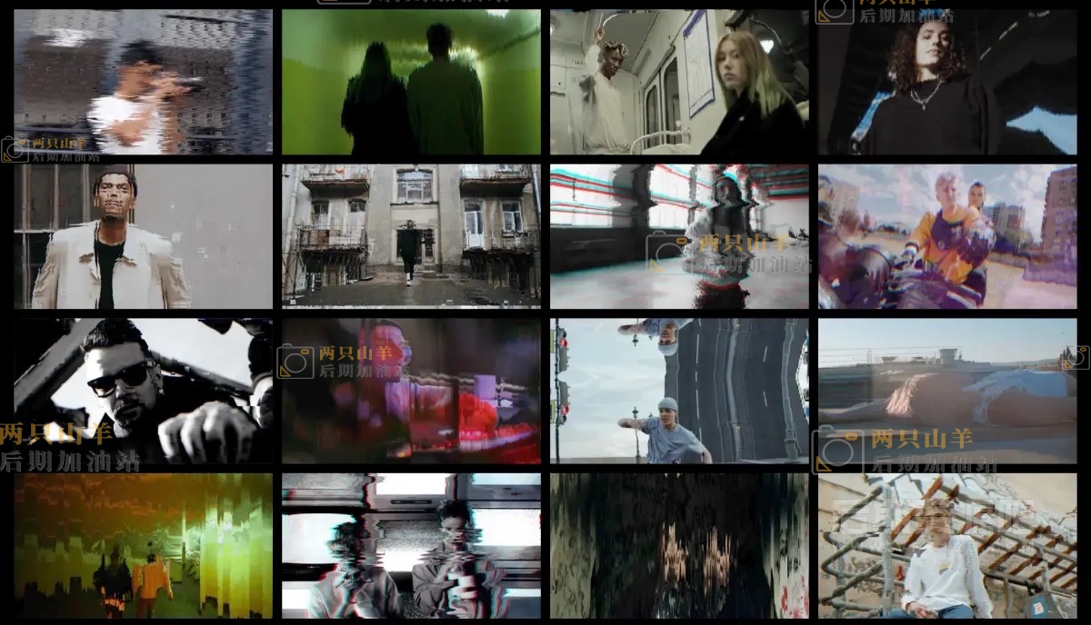 FCPX插件-50种动态扭曲拉伸毛刺失真故障干扰变形视觉转场预设 支持M1M2 mTransition Distortion – 两只山羊后期加油站