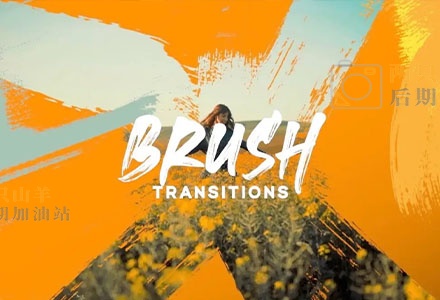 FCPX插件-全新50组炫酷优雅水墨笔刷遮罩过渡转场 支持M1M2 Brush Transitions – 两只山羊后期加油站