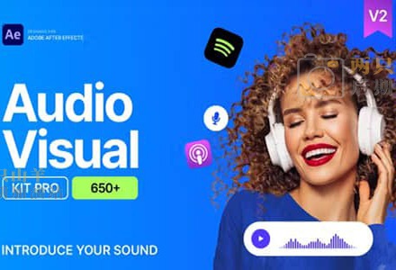AE脚本-650个音频可视化音乐海报封面歌词标题图形动画预设 Audio Visual Kit v2.0 （ EasyEdit Viewer V3.2.0） – 两只山羊后期加油站