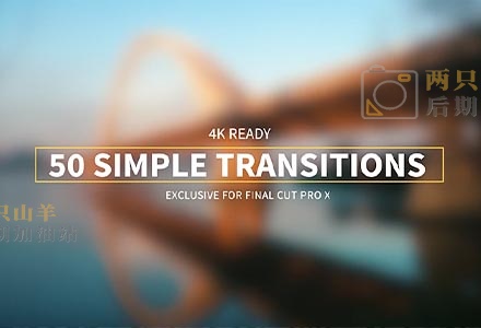 FCPX插件-50种简洁图形遮罩转场过渡预设 Simple Transitions – 两只山羊后期加油站