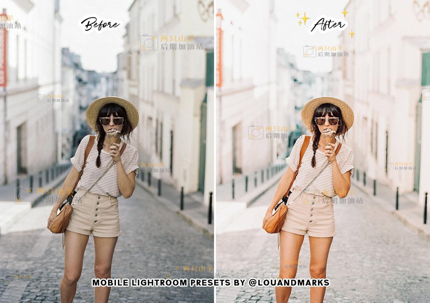 LR/PS预设-INS网红旅拍人像Lightroom预设 LouMarks -Summer Mood Lightroom Presets – 两只山羊后期加油站