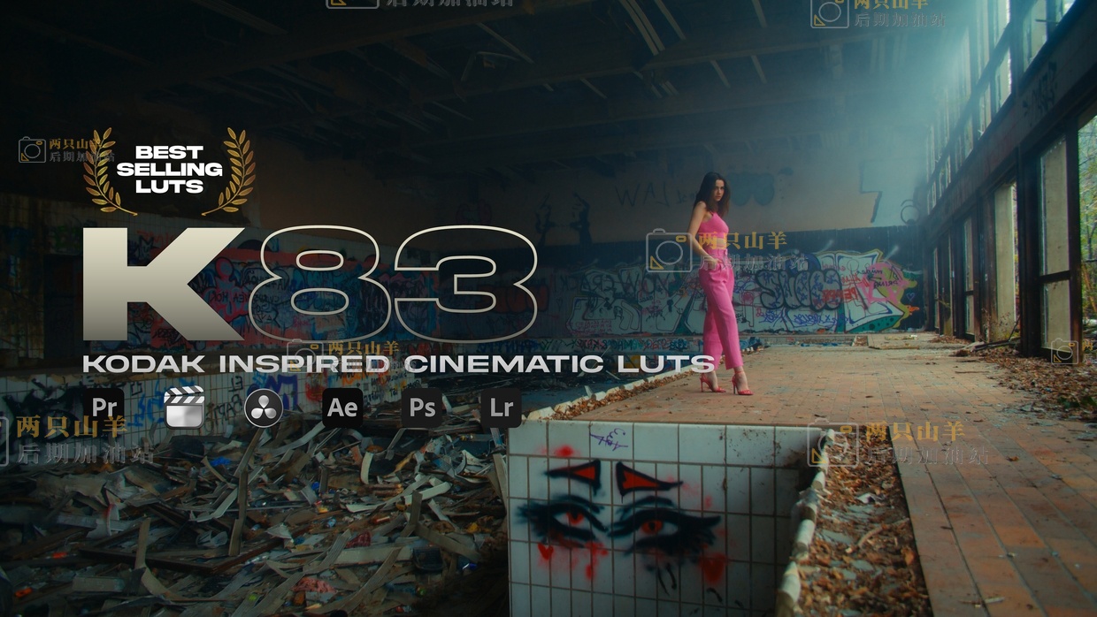 LUT预设-Nomadic George柯达2383电影胶片模拟色彩美学调色lut预设包 K83 Kodak 2383 Inspired Cinematic LUTs – 两只山羊后期加油站