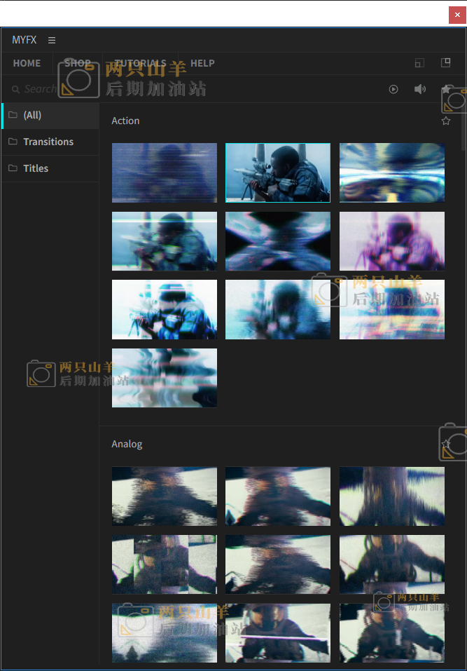 AE/PR脚本-200组数字故障干扰转场视觉效果及文字标题动画 Glitch Transitions & Titles （MYFX 3.1.2） – 两只山羊后期加油站